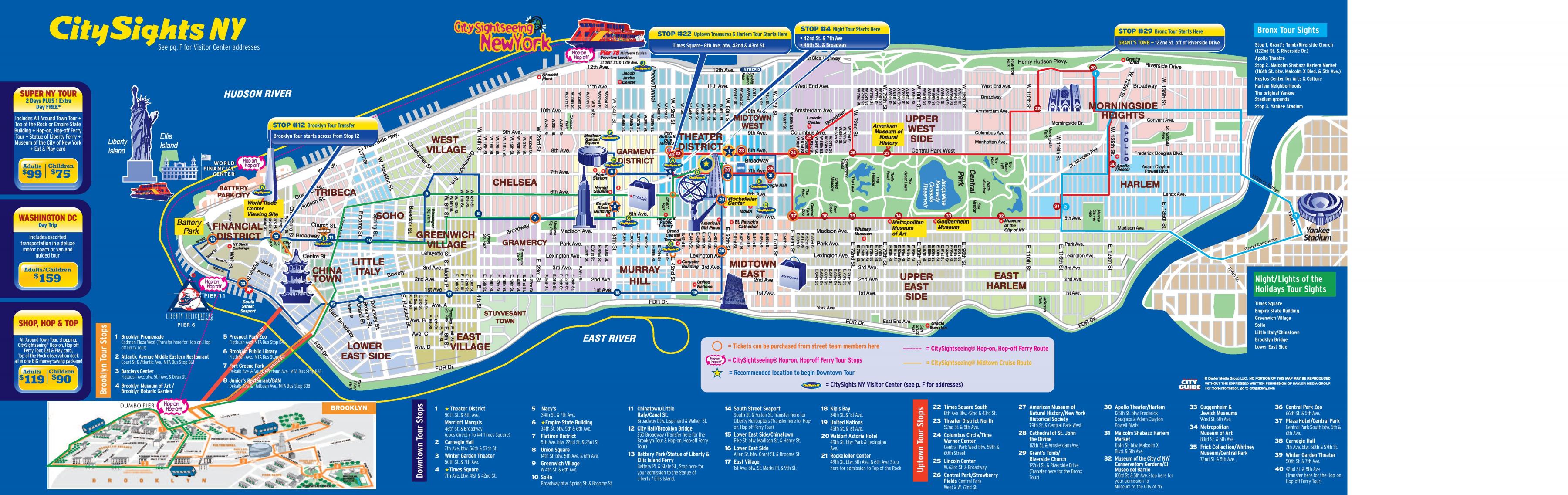 Mapa Turistico De La Ciudad De Nueva York